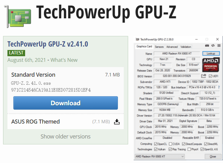 GPU-Z 2.41.0 版发布：支持 Win11-泡泡网