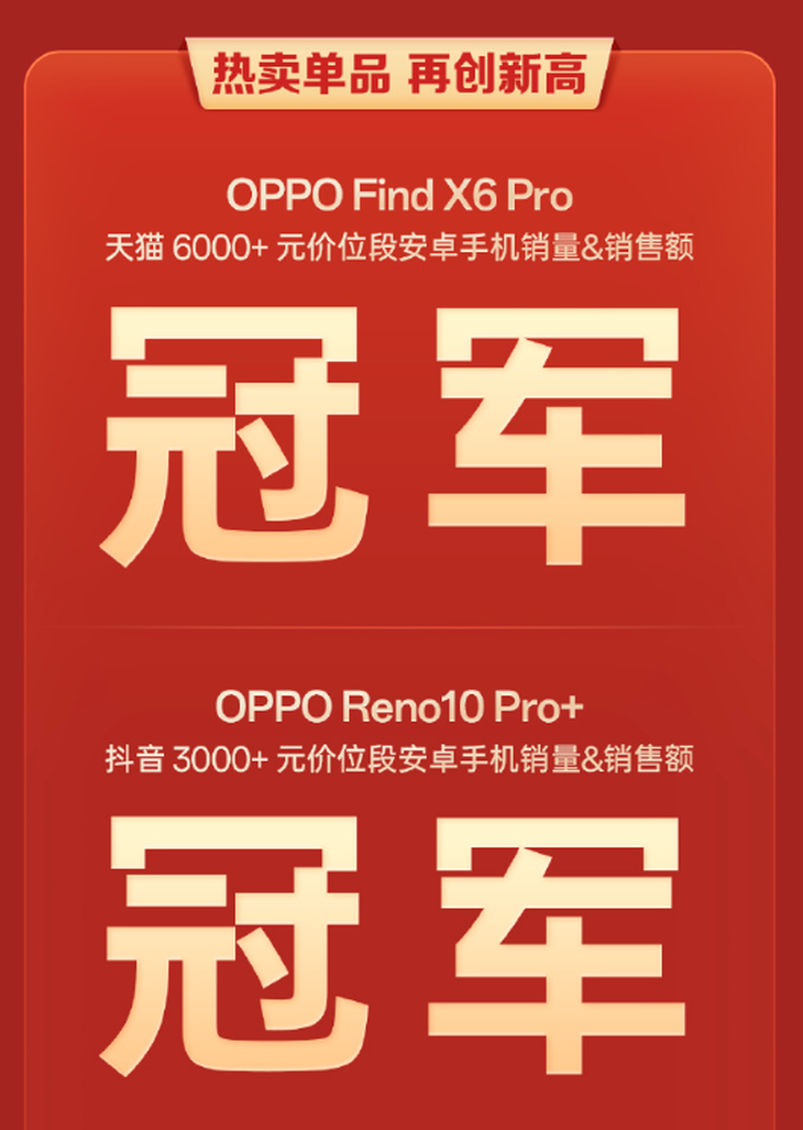 OPPO 618开门热销，Reno10 Pro+成为抖音3K+价位销售榜首-泡泡网