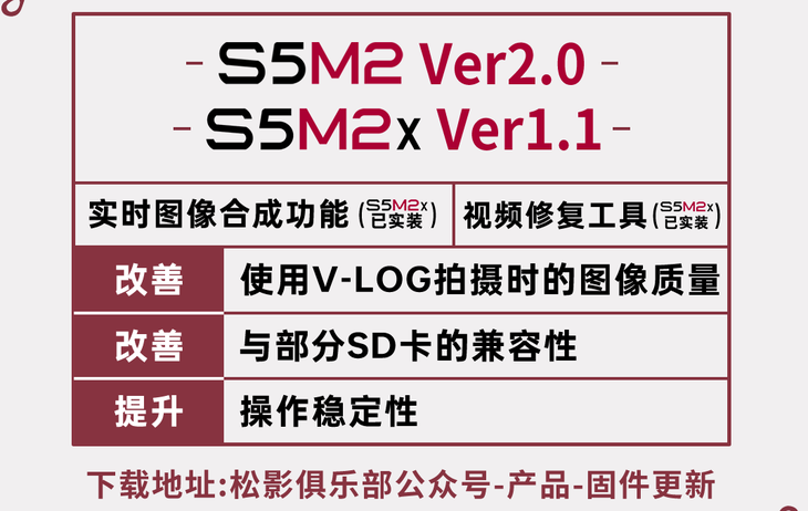新增两种RAW格式外录 松下推出LUMIX S5M2相机Ver.2.0固件更新-泡泡网