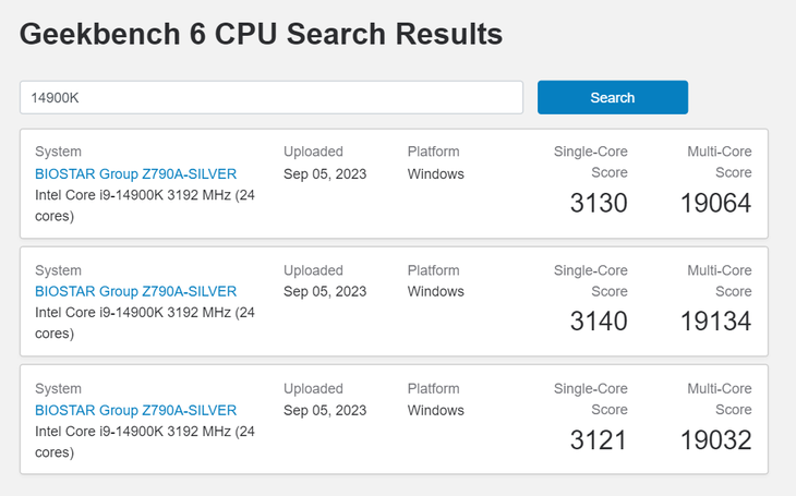 单核心成绩超3100分，英特尔i9-14900K处理器Geekbench跑分揭晓-泡泡网