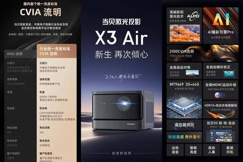 2023年家用激光投影仪新标杆，当贝X3 Air新品上市！值得买吗？_-泡泡网